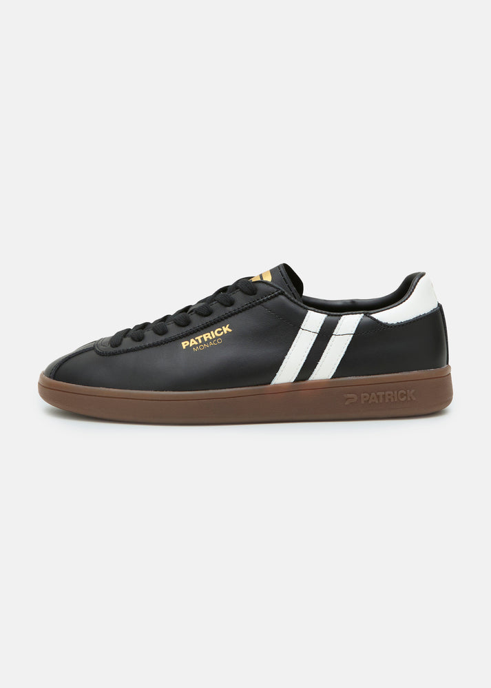 Monaco Cupsole - Black/White/Dark Gum | Patrick UK
