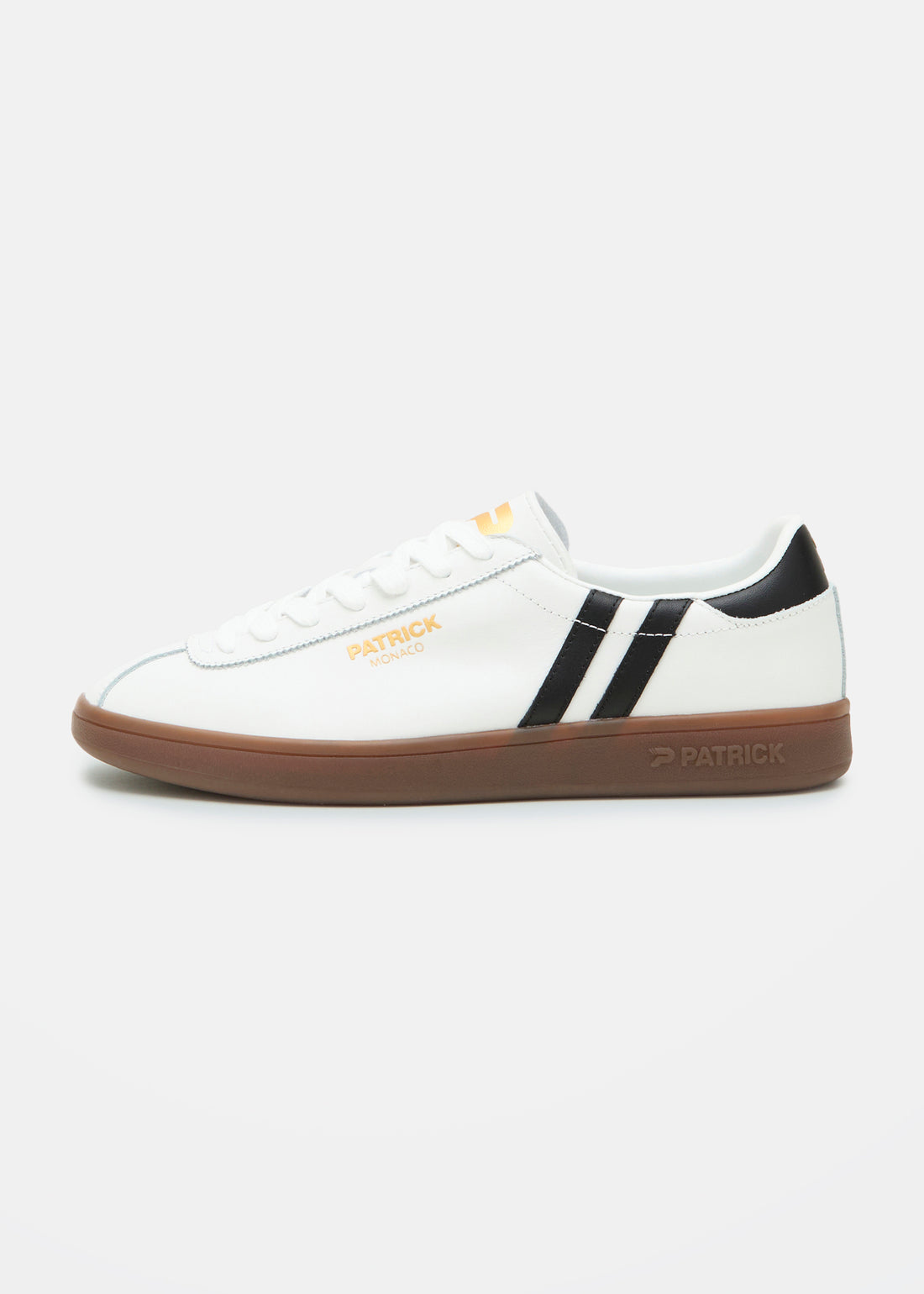 Monaco Cupsole - White/Black/Dark Gum | Patrick UK