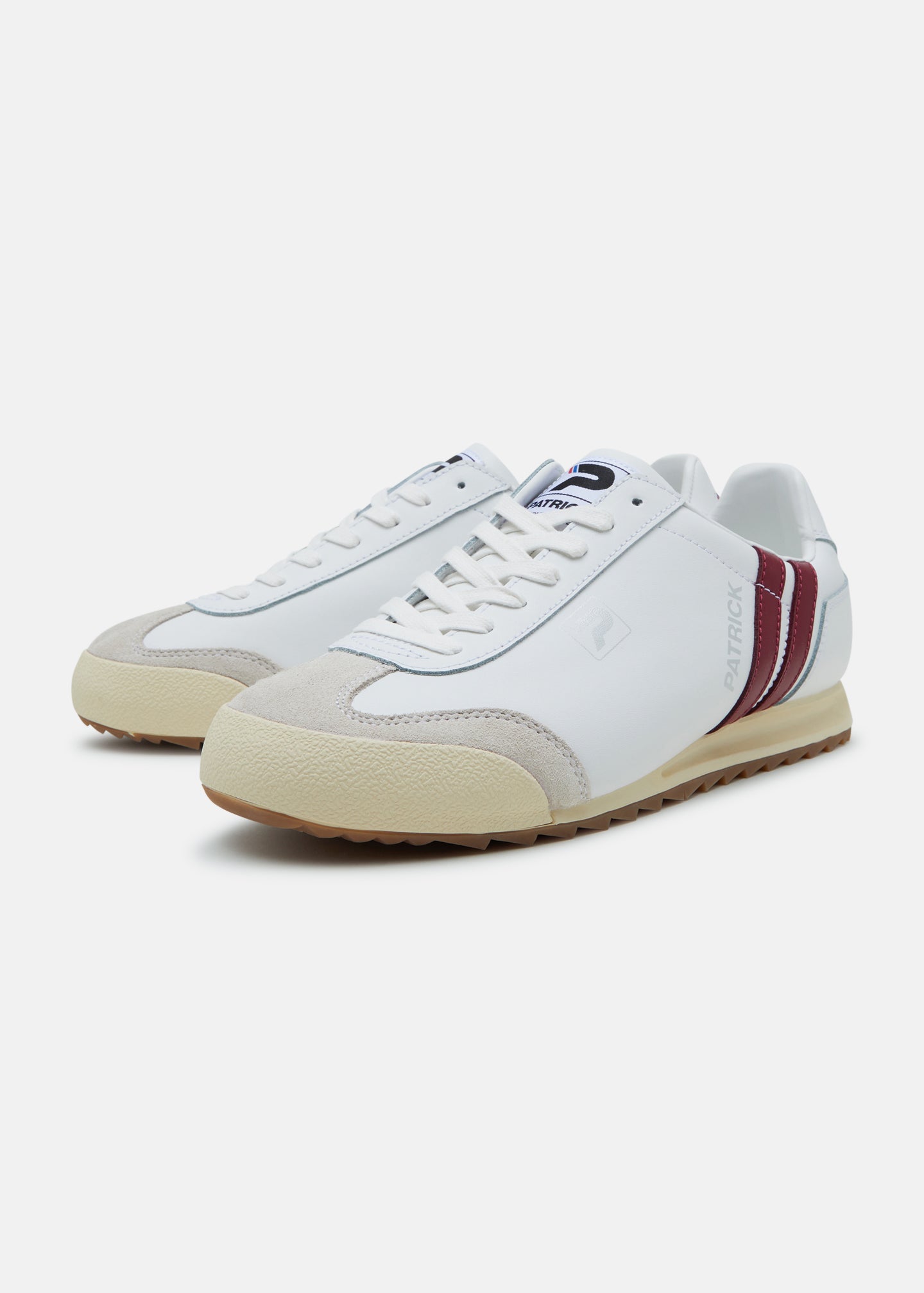 Patrick Liverpool Trainer - Off White/Burgundy | Patrick UK