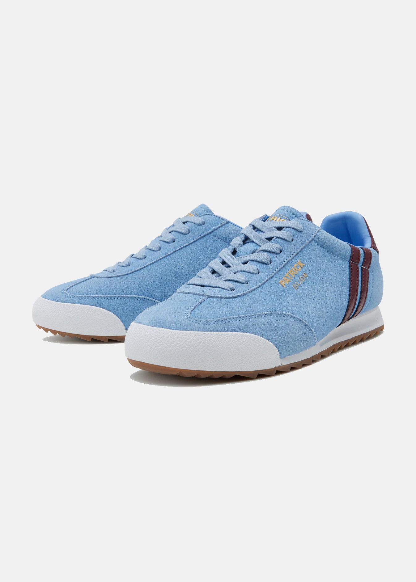Dijon Trainer - Sky Blue/Burgundy/White – Patrick